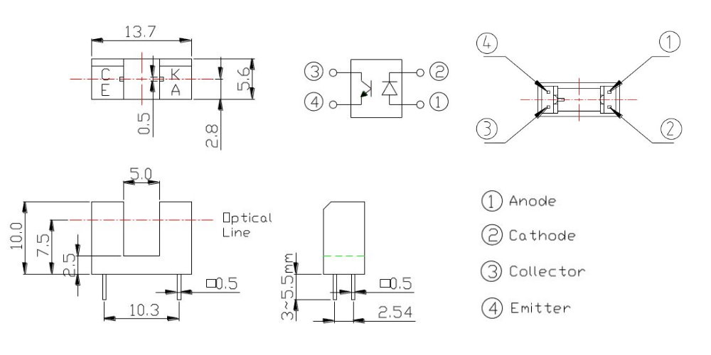 5.0mm Transmissive Photointerrupter | OncQue Corporation