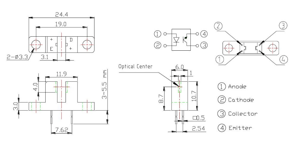 3.1mm IR Opto Isolated Slot Sensor | OncQue Corporation